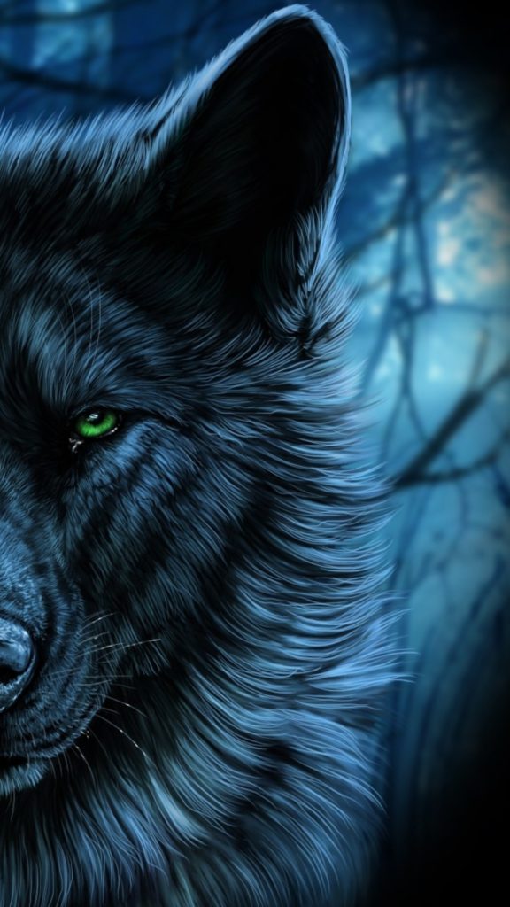 Starry Wolf Wallpaper