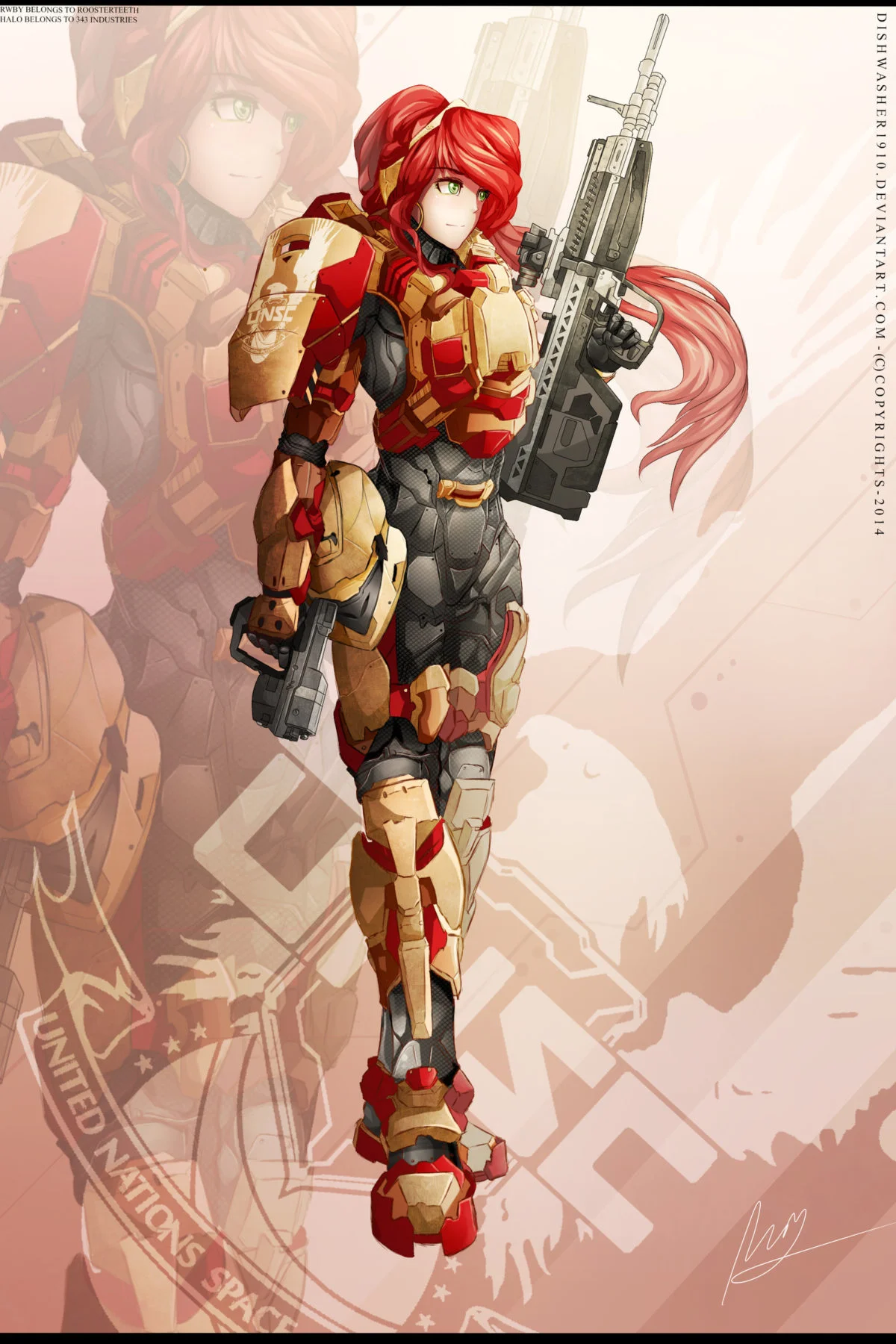 RWBY Pyrrha Nikos – SPARTAN armour by dishwasher1910