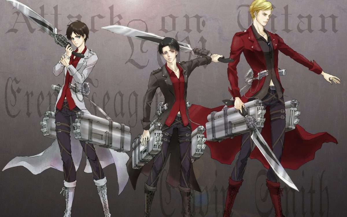 Erwin Smith Levi Eren Jaeger 3D Maneuver Gear Attack on Titan Shingeki ...