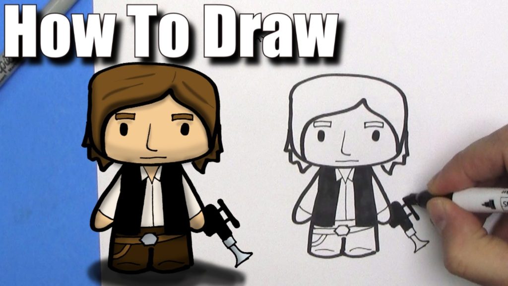 How To Draw a Cute Cartoon Han Solo – EASY Chibi – Step By Step ...