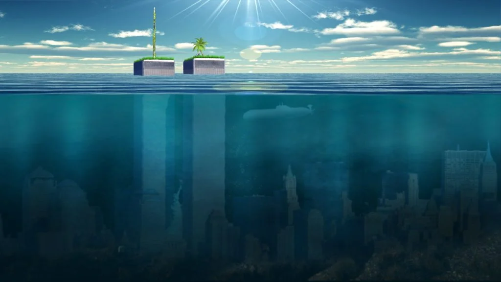 Ocean Post apocalyptic Sea Underwater World Trade Center