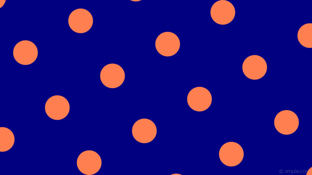 Wallpaper orange spots blue polka dots navy coral #ff7f50 120 152px 392px