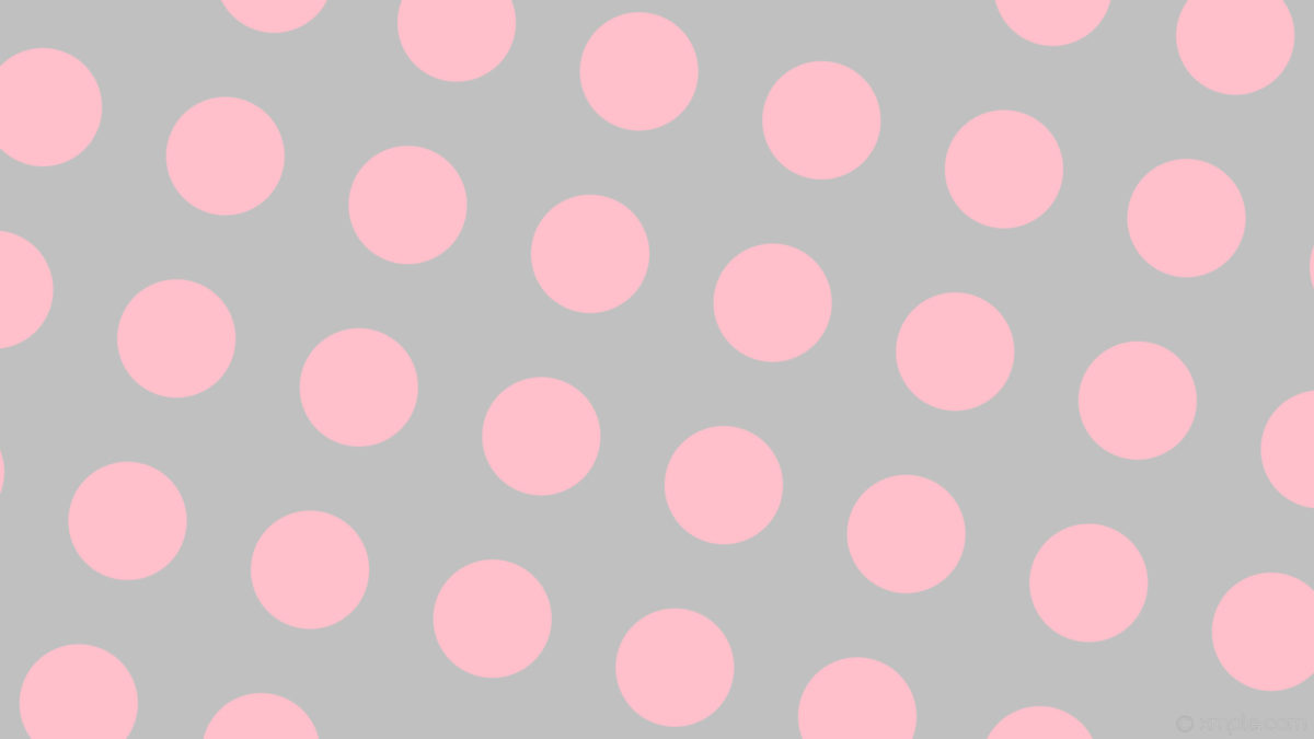 Wallpaper polka dots spots grey pink silver #c0c0c0 #ffc0cb 165 173px 276px
