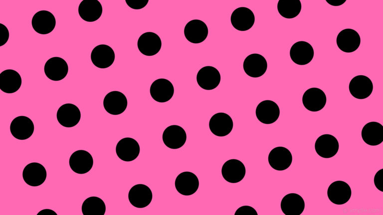 Wallpaper polka dots spots pink black hot pink #ff69b4 195 120px 242px