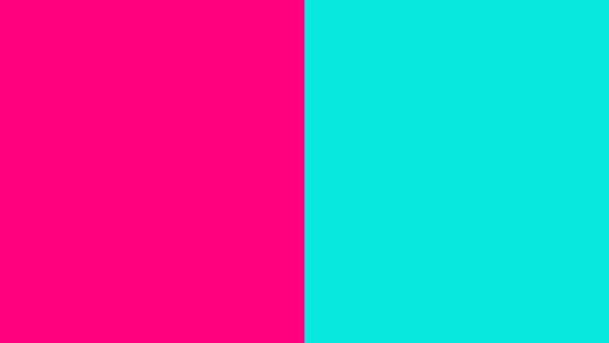 Resolution Bright Pink and Bright Turquoise solid two color background