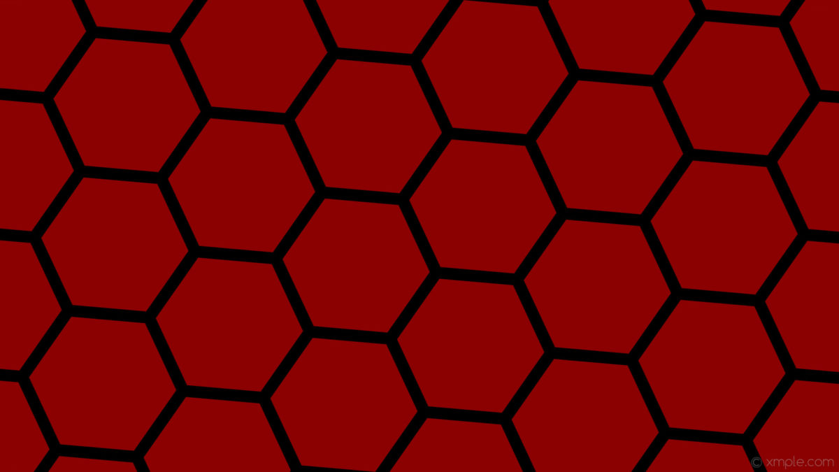 Wallpaper red hexagon black honeycomb beehive dark red b0000 diagonal ...