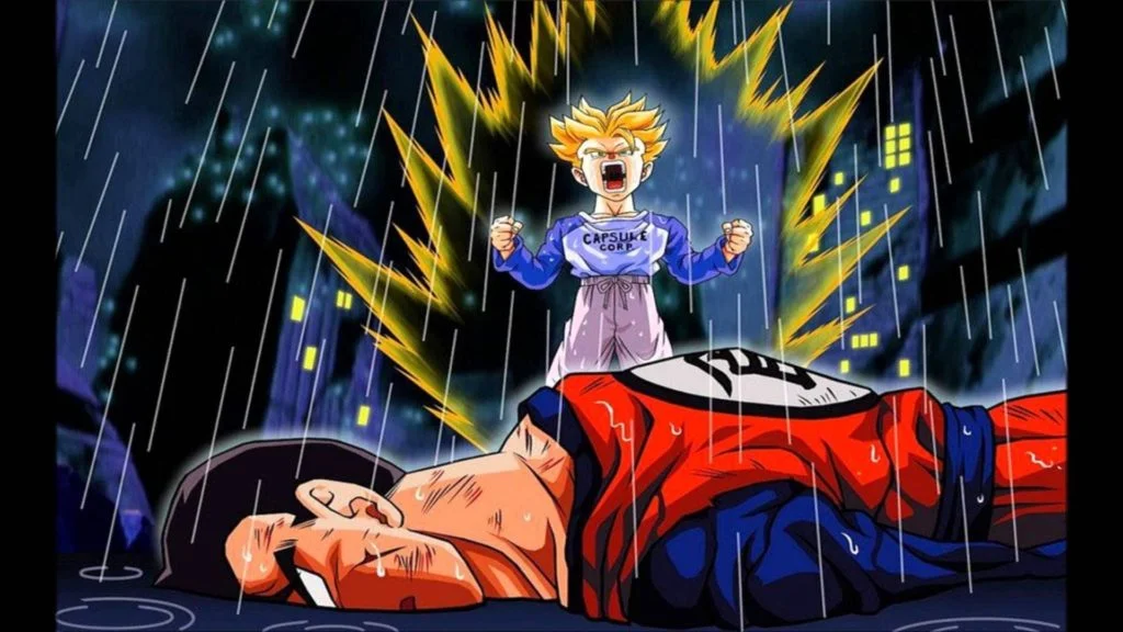 Future Trunks meets Gohan – Reunion Future gohan death Dragon ball ...