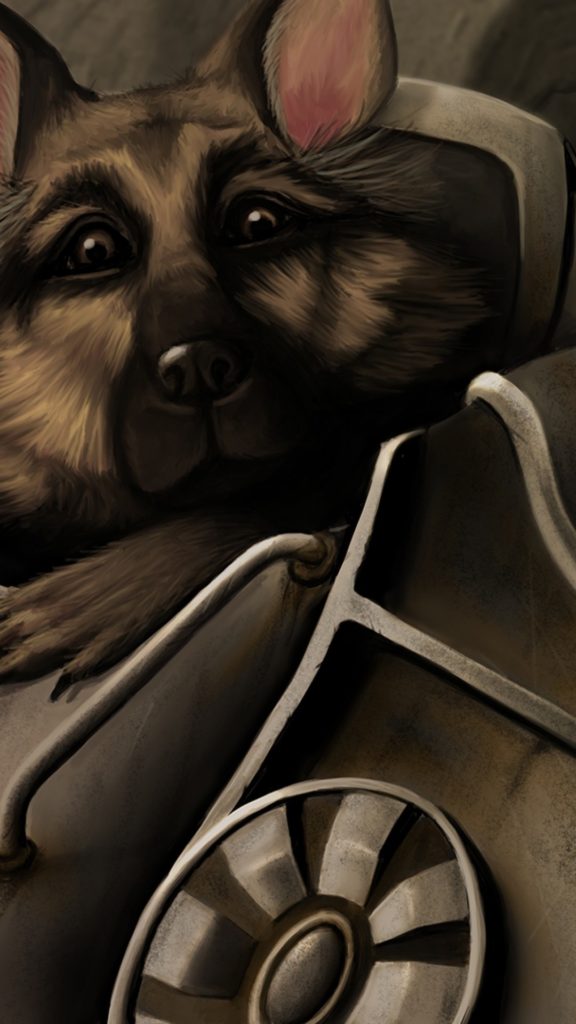 Fallout 4, Painting, Dogmeat, Cute