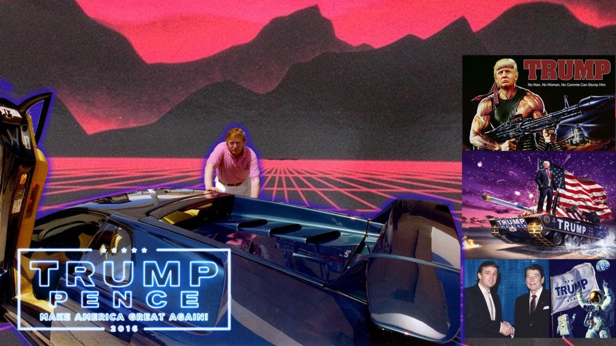 Donald Trump 80s Retro WallpaperGOD EMPEROR