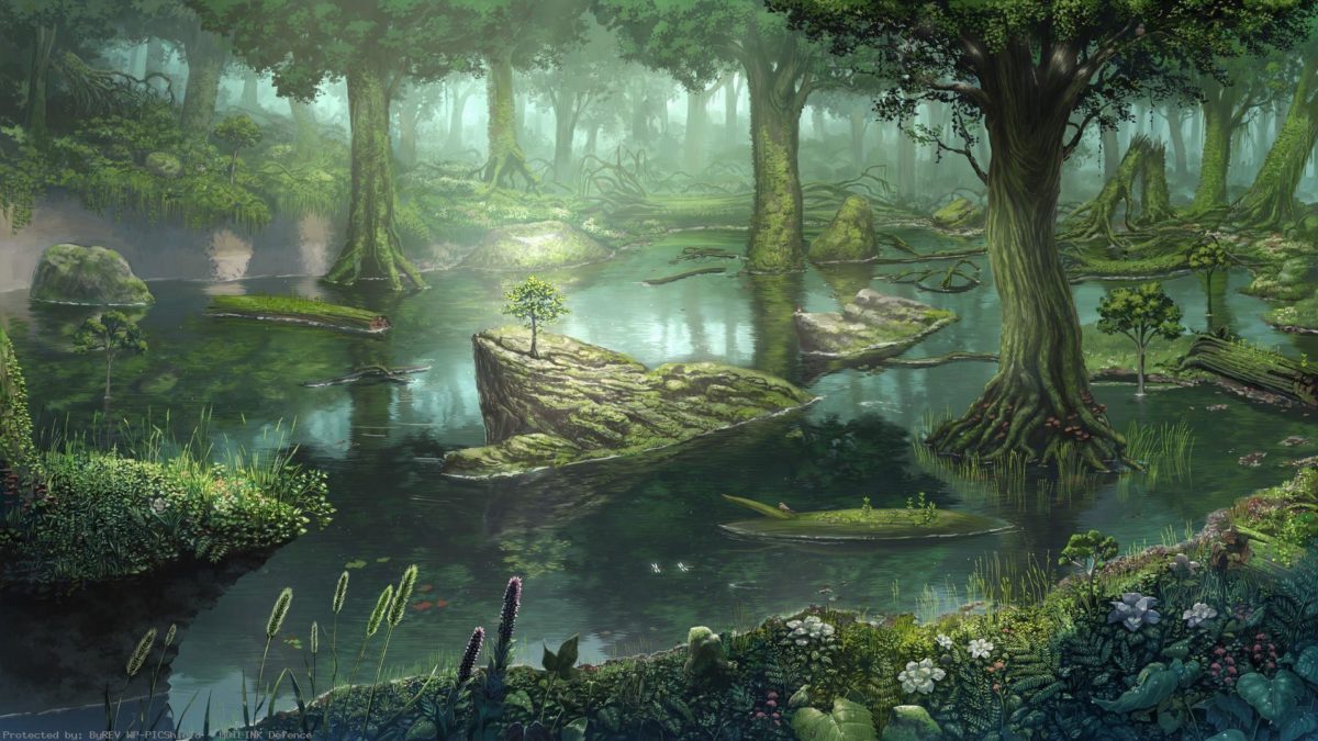 Fantasy swamp Forest swamp wallpaper wp4004163