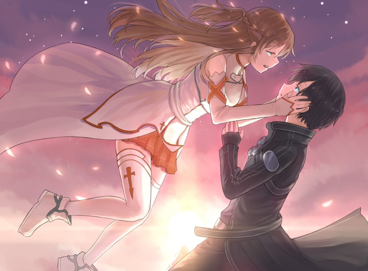 Sword Art Online Kirito and Asuna Hug