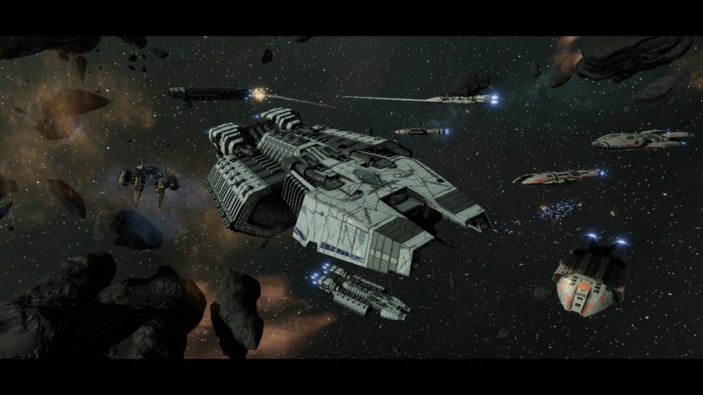 In Battlestar Galactica Deadlock, battlestar class multi role carrier ...