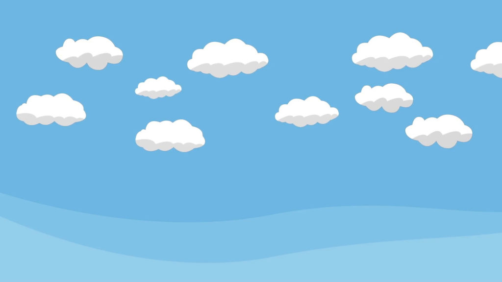 Animated Cartoon Blue Sky with White Clouds Motion Background – VideoBlocks