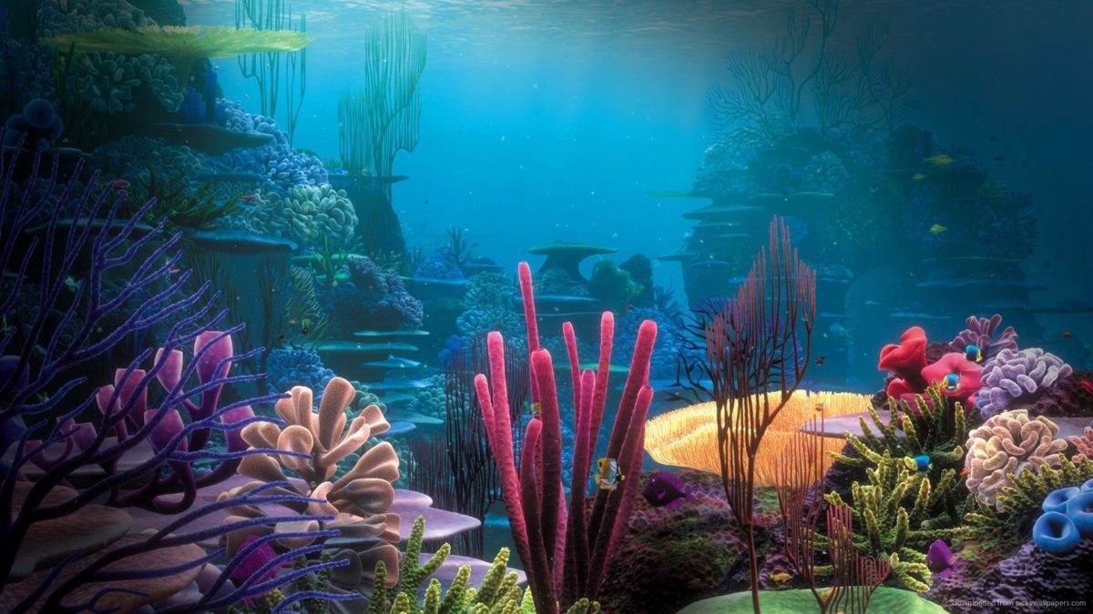 1366×768 Finding Nemo Coral Reef Wallpaper wallpaper