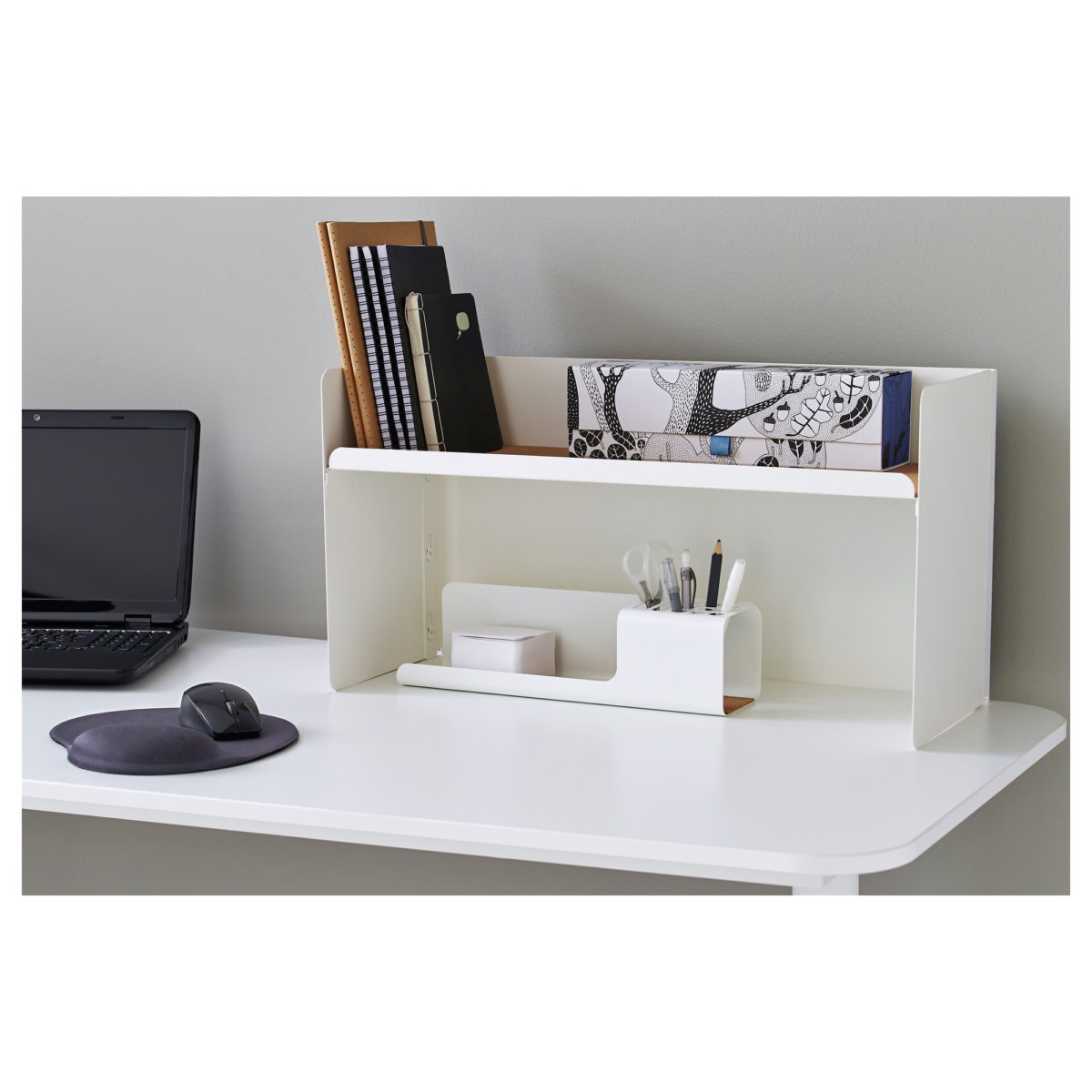 Desk top shelf BEKANT White