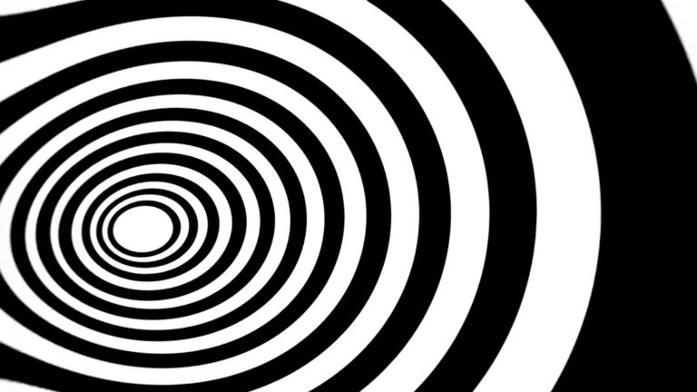 Hypnotic Spiral Eye BW. An animated spiral (eye shape), slow rotation ...