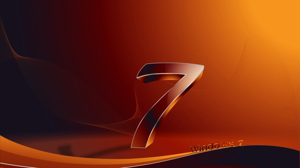 Download Wallpaper Windows 7, Os, Orange, Black 4K Ultra
