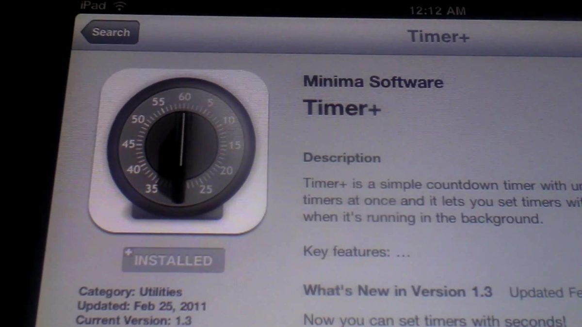 Timer , countdown timer made simple, iPad / iPad 2 / iPhone / iPod ...