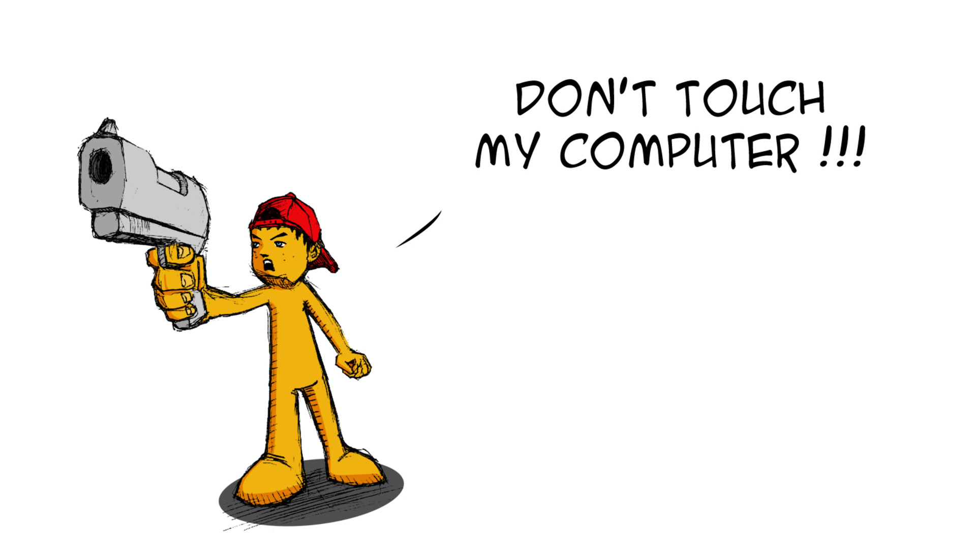 Dont Touch My Computer Funny Wallpaper