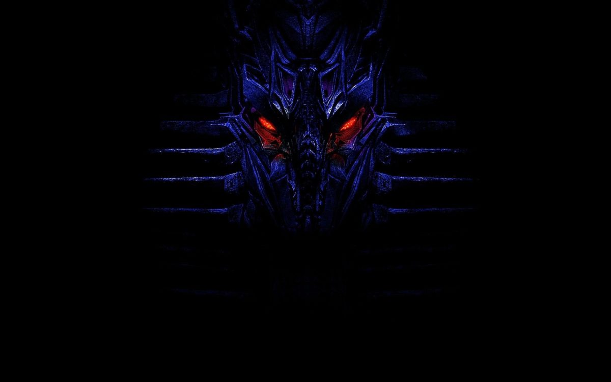 Sci Fi – Transformers Blue Dark Red Glow Wallpaper