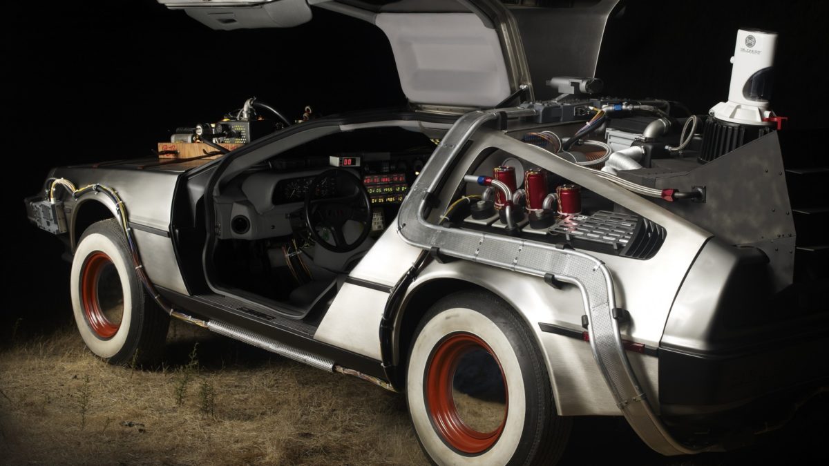 Preview wallpaper back to the future, car, time machine 1920×1080