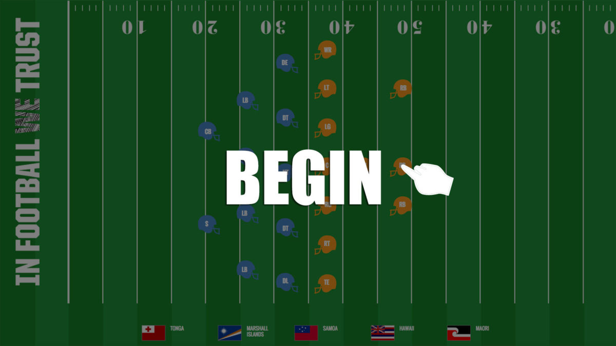 Two dimensional illustration of a football gridiron with helmets ...