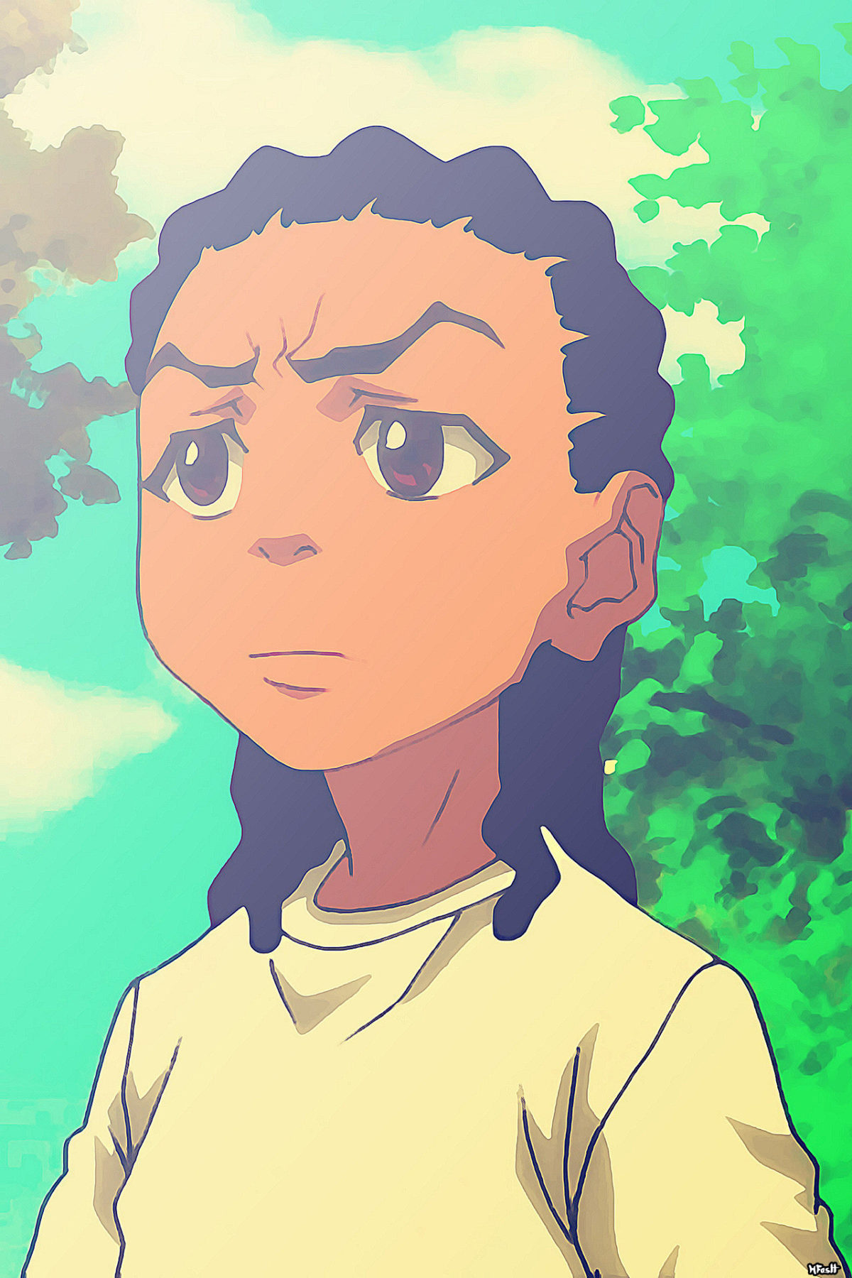 98+ Boondocks Wallpaper Huey and Riley