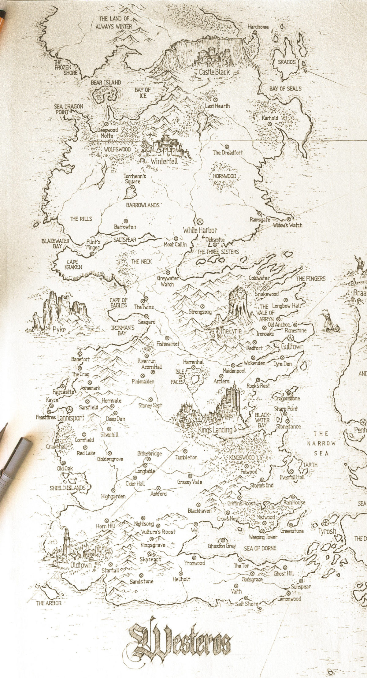 76+ Westeros Map